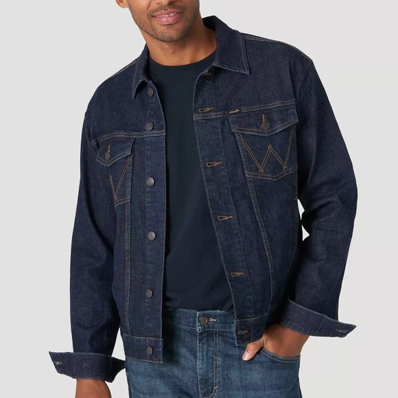 Wrangler | Jackets & Coats | Wrangler Men Xl Blue Dark Wash Casual ...